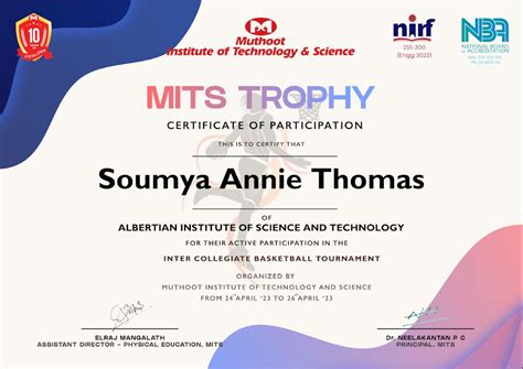 Soumya Annie Thomas On Linkedin Mits Alsat Basketball