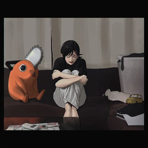 Higashiyama Kobeni And Pochita Chainsaw Man Drawn By Samesles Danbooru