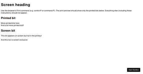 Print Area Codesandbox