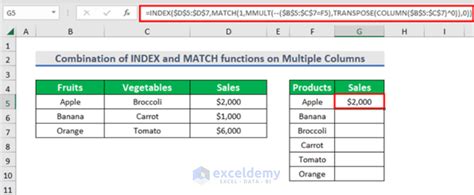 how to match multiple columns in excel 5 suitable ways