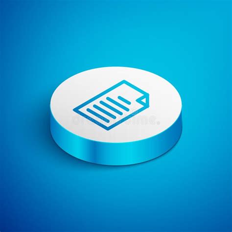 Isometric Line File Document Icon Isolated On Blue Background Checklist Icon Business Concept