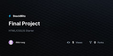 Final Project Stackblitz