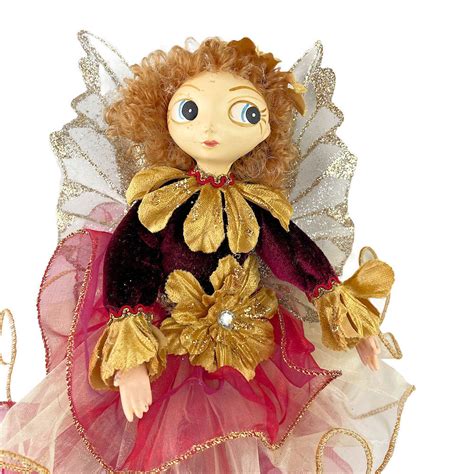 Lucinda Eldin 30cm Burgundy Fairy Christmas Complete