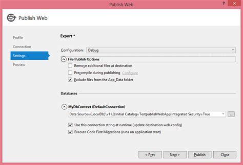 C Unable To Publish Asp Net Database To External Server Stack Overflow