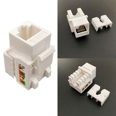 Con Cat6 Straight Through Module Rj45 Connector Information Socket Computer Coupler Cable