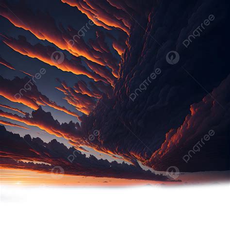 一幅夕陽大雲的畫 天空 云 日落素材圖案PSD和PNG圖片免費下載