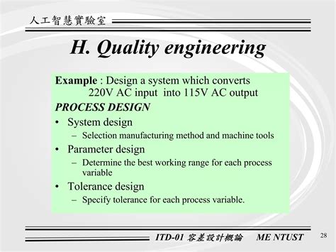 Ds 001 Introduction To Tolerance Design Itd 01 Ppt