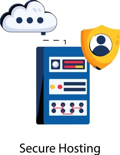 Secure Hosting Royalty Free Vector Image Vectorstock