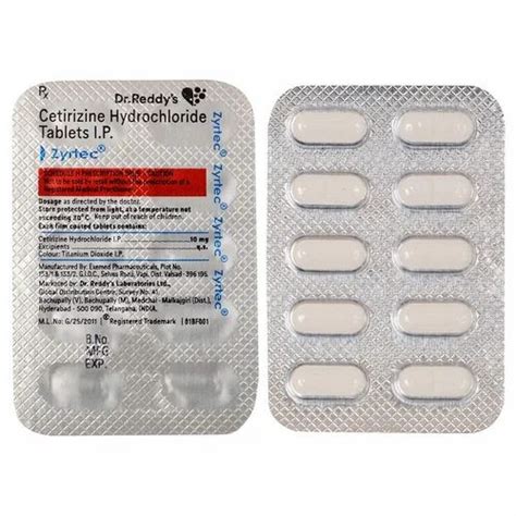 Zyrtec Tablet Cetirizine 10mg For Personal At ₹ 20strips In Nagpur