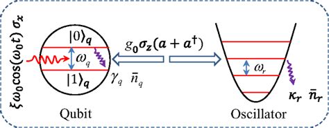 Schematic Of A Coupled Qubit Oscillator System The Qubit With An Download Scientific Diagram