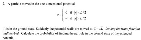 solved 2 a particle moves in the one dimensional potential