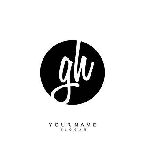 Initial Gh Monogram With Grunge Template Design Vector Art At Vecteezy