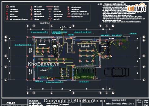 Full bản vẽ cad thi công nhà phố kích thước x m