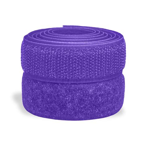 34 Inch Purple Sew On Hook And Loop Tape Non Adhesive 1 Yd Thin Nylon