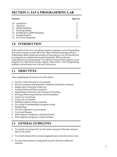 ignou java programming lab pdf java programming language object