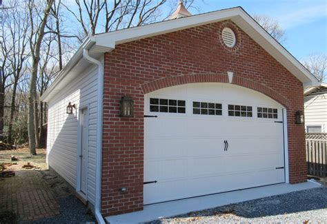 Durable Detached Garage Ideas With Brick Construction For Homeowners