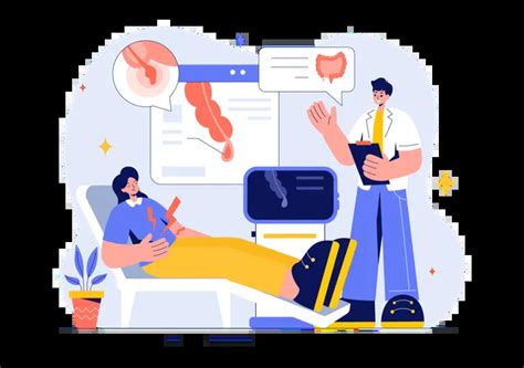 Male Doctor Checking Appendix Disorder Illustration Free Download