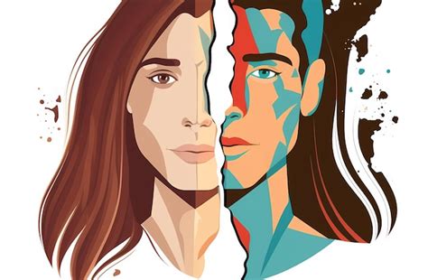 Premium Photo Gender Transformation Identity Problem Bipolar