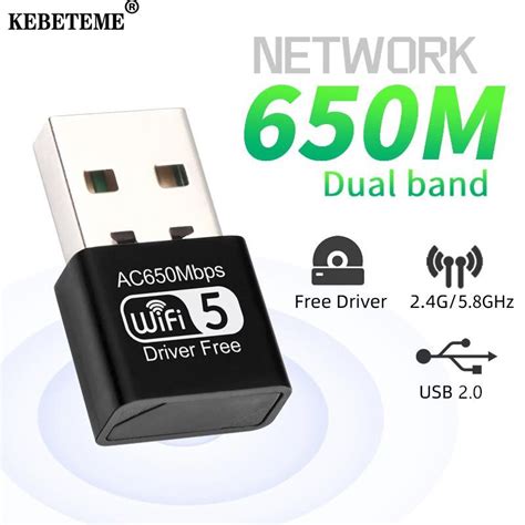 Kebeteme 650mbps Usb Wifi Adapter Dual Band 2 4ghz Network Card Ethernet Wifi Adapter Dongle