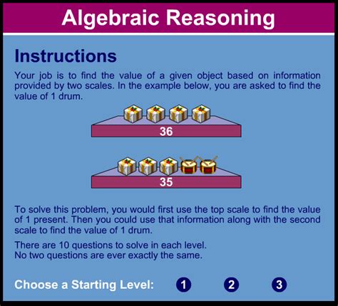Math Game Algebra Reasoning Algebraic Thinking Math Fun Math