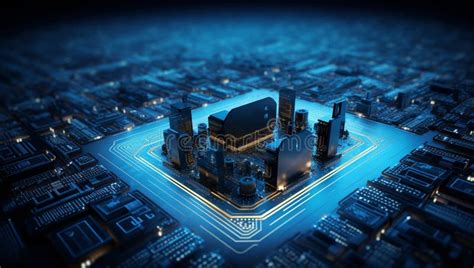 Information Technology Industrial Abstract Electronic Circuit Processor Network Board Hardware