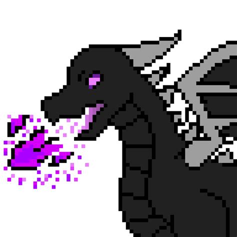 Pixel Art Minecraft Ender Dragon Face