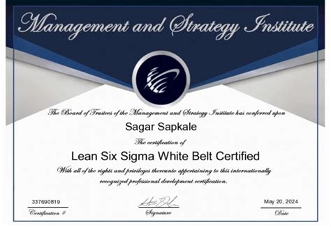 Sagar Sapkale On Linkedin Certification Leansixsigma Certificationcomplete Sixsigmawhitebelt