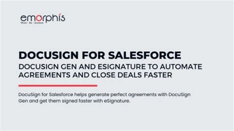 Docusign For Salesforce Docusign Gen And Esignature