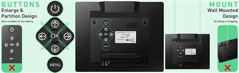 Svinz 3 Alarms Dementia Clock Digital Calendar Day Clock For Vision