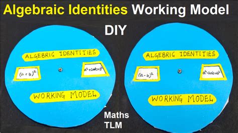 How To Make Algebraic Identities Working Model Maths Project Tlm Diy Diy Pandit