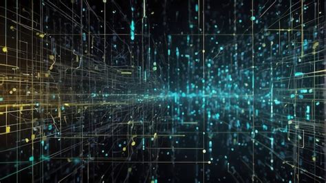 Premium Photo Futuristic Digital Network Data Visualization