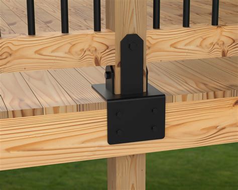 Metal Face Mount Post Base Bracket For Wood Post Madison Iron And Wood