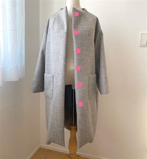 コート。ボタン付けまできたよ。 Didit Sewing 〜さくすけと似合う服を作ろう！〜