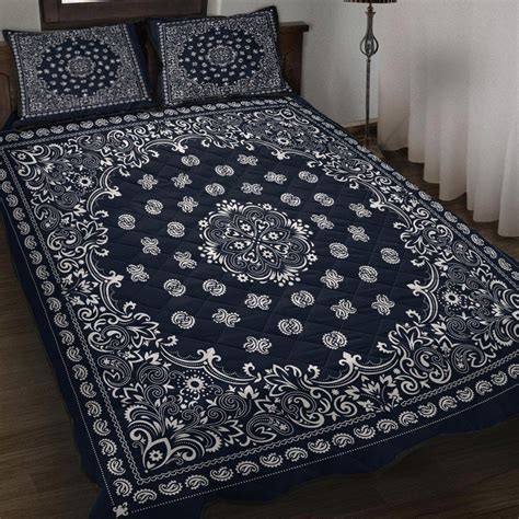 Bandana Quilt Bed Set Paisley Bandana Pattern A7 In 2022 Quilt Sets Bedding Bandana Quilt