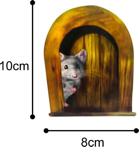 5 Calcomanías De Pared 3d Con Agujero De Ratón Aterrador Interesante Y Aterrador Decoración De