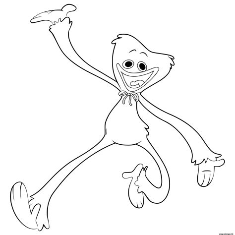 Coloriage Huggy Wuggy Poppy Playtime Dancing Dessin Huggy Wuggy à