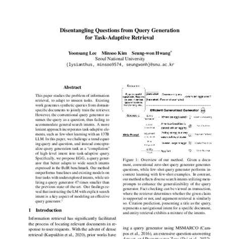 Disentangling Questions From Query Generation For Task Adaptive Retrieval Acl Anthology