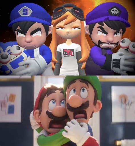 Smg4 Smg3 And Meggy Scared Mario And Luigi By Noe0123 On Deviantart