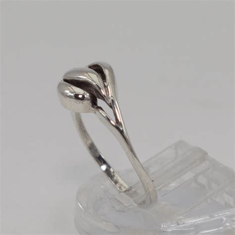 Zilveren Ring 835 Modern Vintage Design Jaren 70 80 Goud En