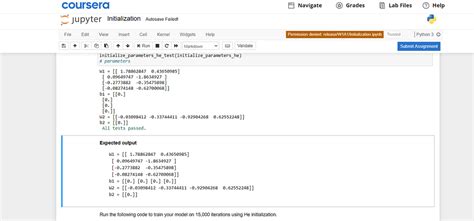 Permission Denied While Submitting My Assignment Improving Deep Neural Networks