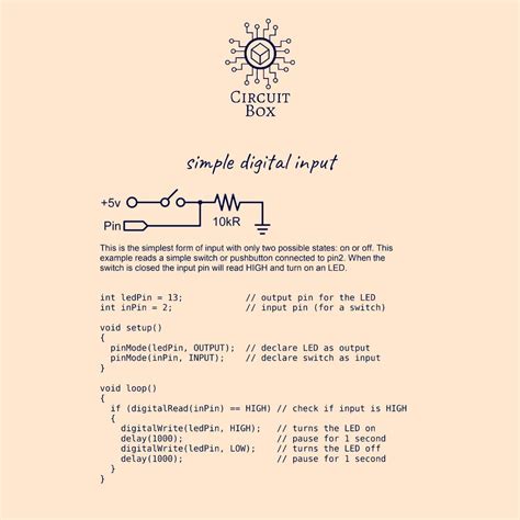 Circuit Box Simple Digital Input Code For Arduino