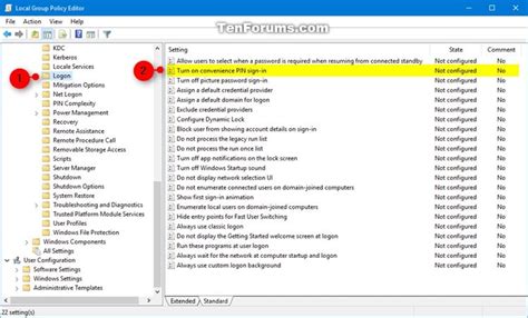 Enable Or Disable Domain Users To Sign In With Pin To Windows 10 Tutorials