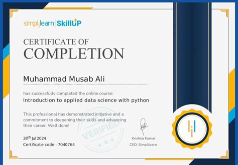 Muhammad Musab Ali On Linkedin I Have Completed A Certification In
