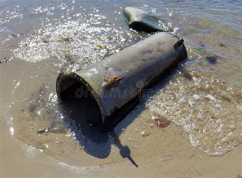 Rusted Metal Objects From An Old Tip At Lyme Regis Stock Image Image