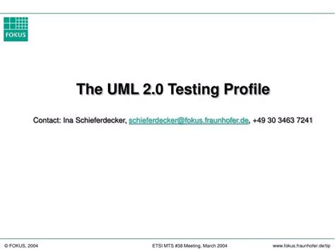 ppt the uml 2 0 testing profile powerpoint presentation free download id 5179103