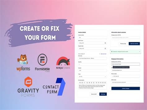 wordpress contact form 7 gravity ninja and wp forms design upwork