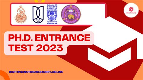 Phd Entrance Test For Du Jnu Bhu And Bbau — 2023 Big Thinking To