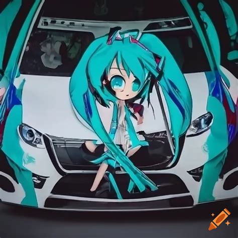 Car Covered In Hatsune Miku Decals On Craiyon