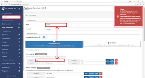 Creating A Container With Same Name And Port Number On Local Docker Endpoint Or Remote Docker