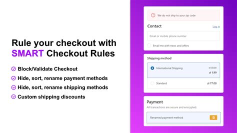 Smart Checkout Rules Seamlessly Customize Your Checkout With Powerful